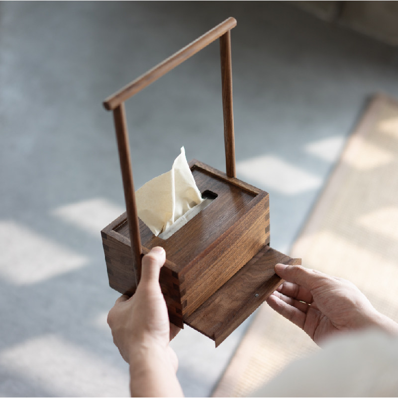 [USD 99.69] Nine Rooms New Chinese Tissue Box Toilet Paper Box Black ...