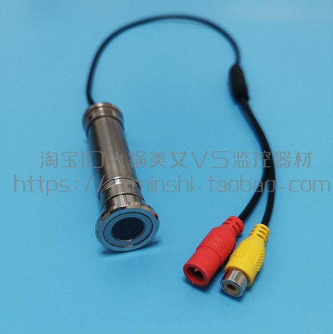 [USD 23.96] Lengthened cat eye camera Home color wired anti-theft door ...