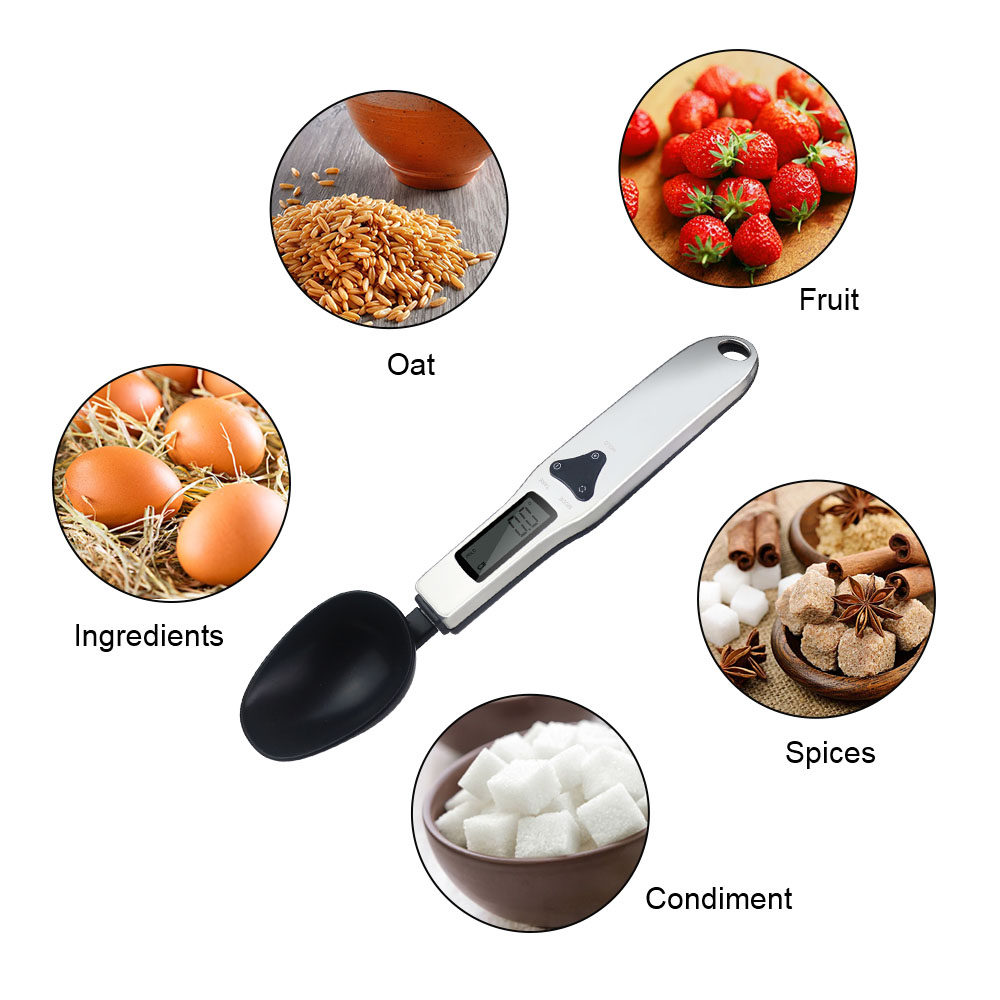 [USD 12.18] Electronic measuring scoop 500g 01g Kitchen weighing scoop ...