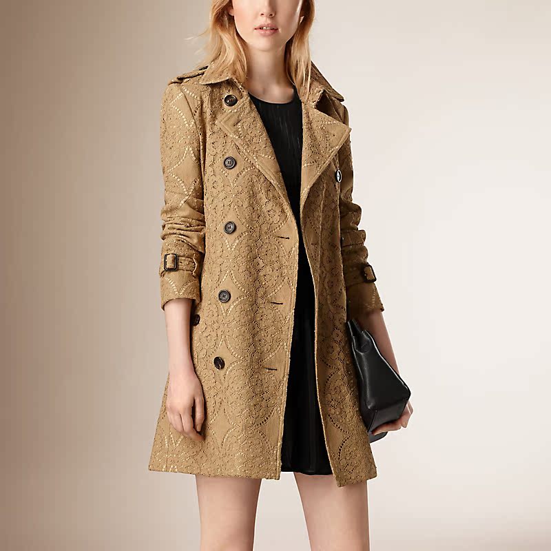 Купить женский плащ burberry/博柏利嘎巴甸蕾丝 trench 风衣 39827291 в интернет ...