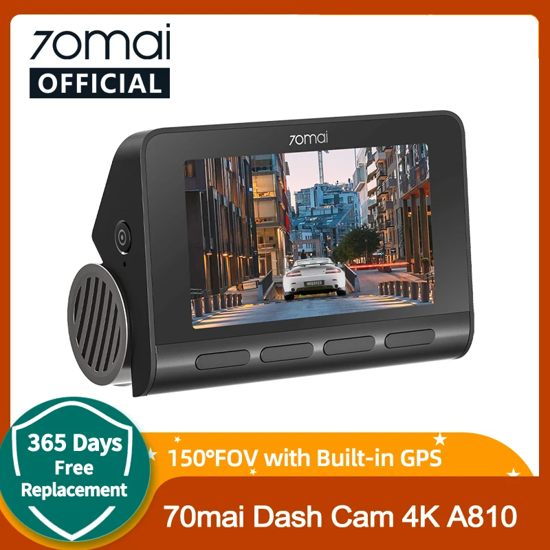 70mai A810 Dash Car Cam HD 4K Built-in GPS ADAS Auto Record-Taobao Malaysia
