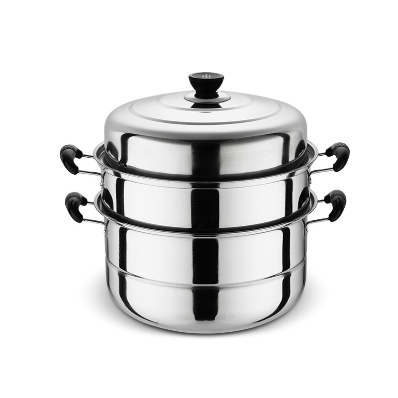 Buy Steamer stainless steel two tier 2 layers thick steamer 3 steamed ...