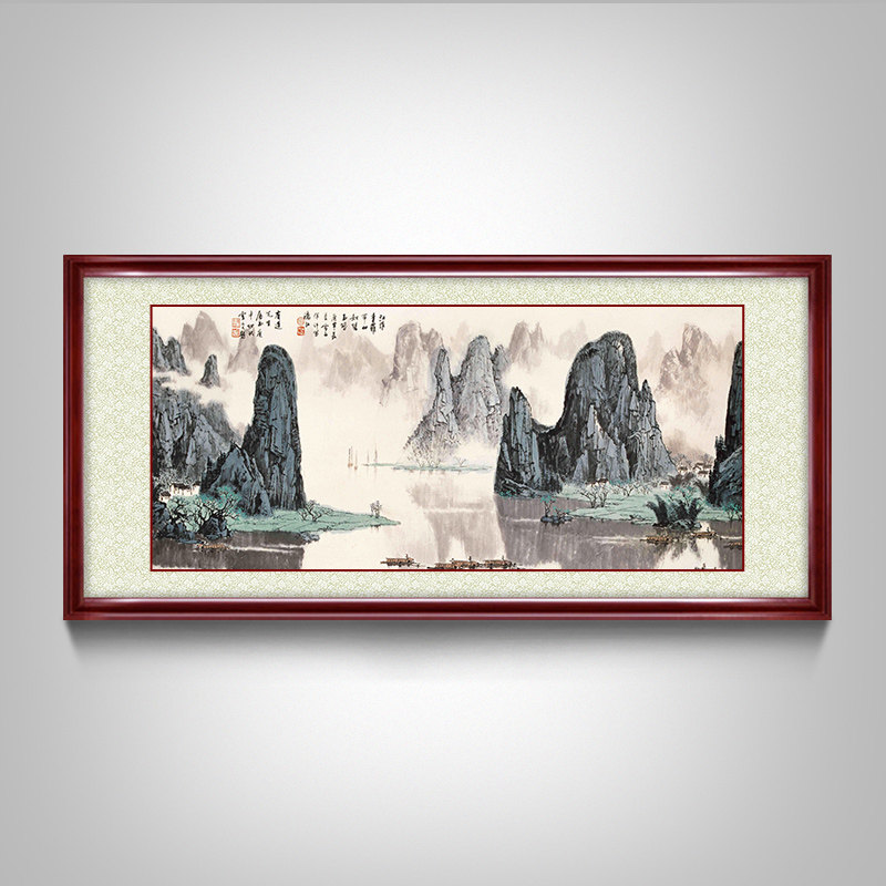 Купить Фреска Диван фон стены гостиной пейзаж живопись китайский висит ...