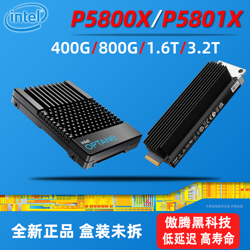 Intel 3.2TB U.2接口固态硬碟 适用PCIe转接傲腾P5800X 800G 1.6T