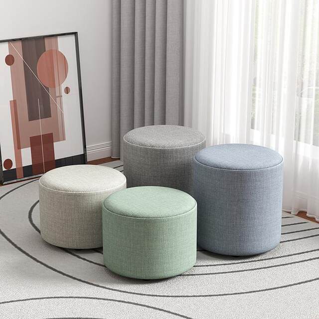 Sanmeng small stool home living room sofa release art round stool ...