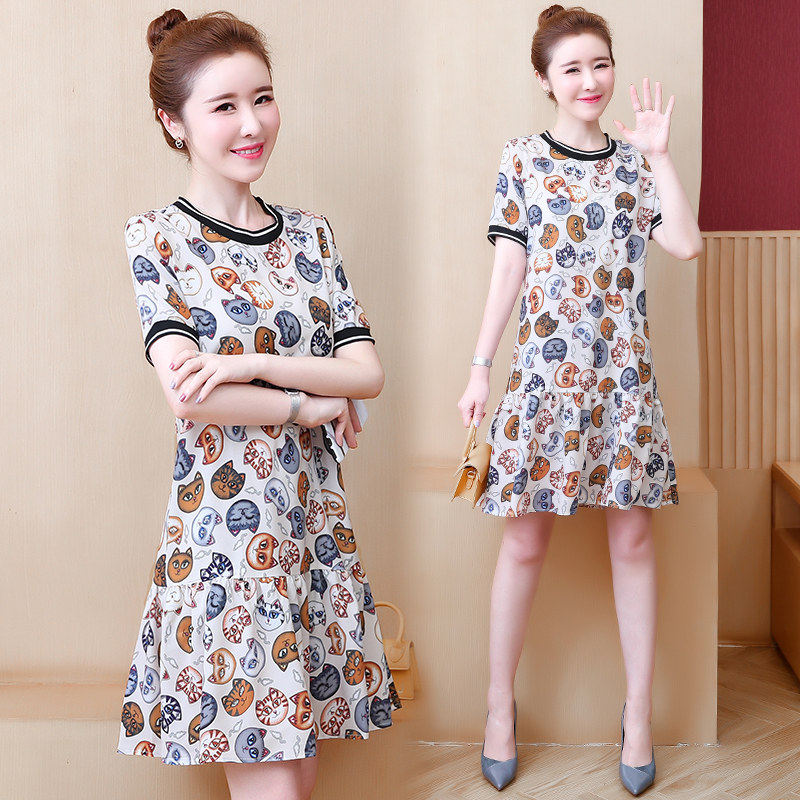 Buy 2019 Summer New korean style Big Size Women's Fat MM Loose Slim ...