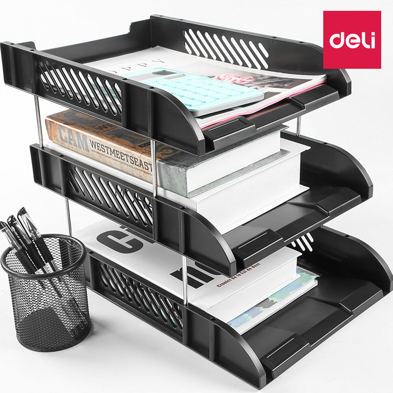 [USD 14.68] Deli Tray 3 Layer Thick Plastic Office Desk Stationery ...