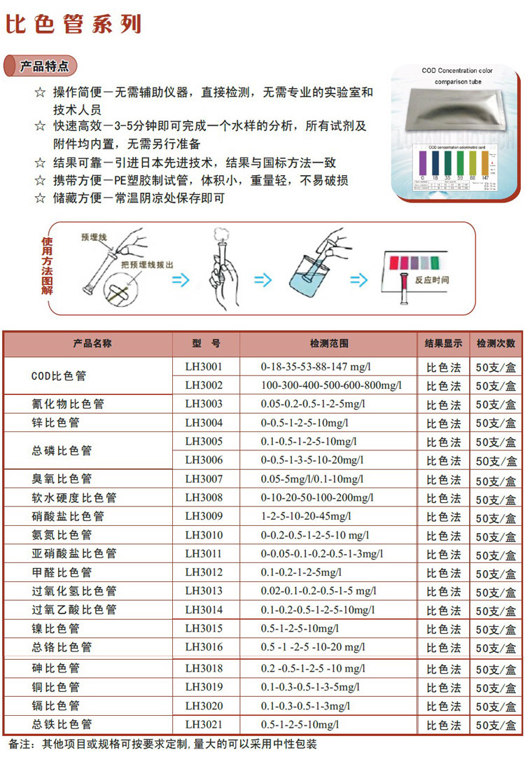COD快速检测试纸0-800mg/l COD化学需氧量含量快速分析COD测试包-阿里巴巴
