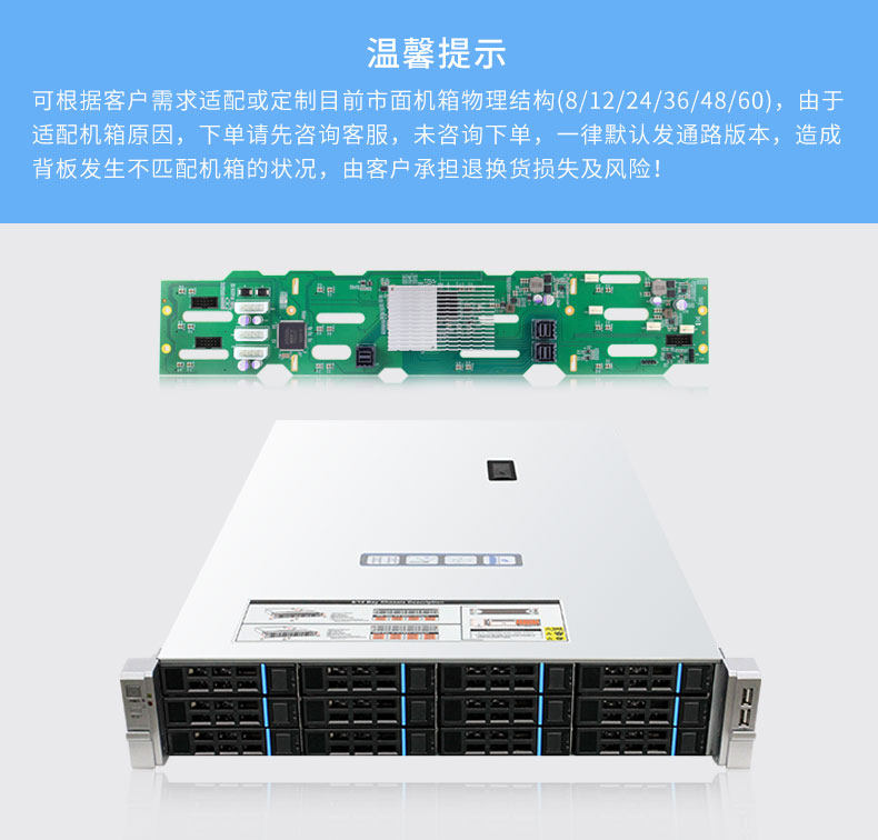 12盘芯片式背板-Expander（LSI 35X芯片