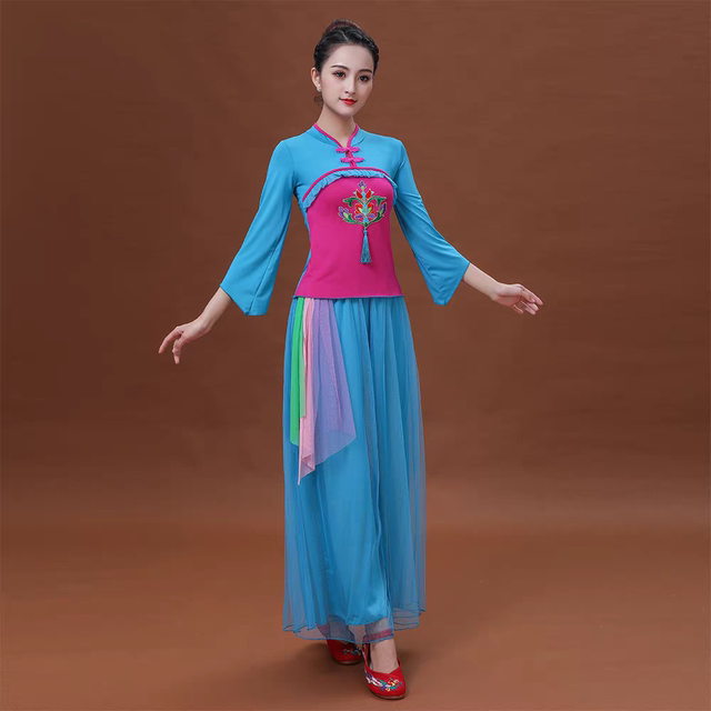 Square dance costume new women's suit performance costume ethnic style ...