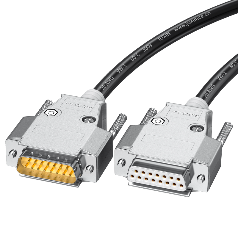 DB15 Plug Second Row 15-Pin Connector - DB15 Parallel Port Plug - DB15 Data Line Female to ...