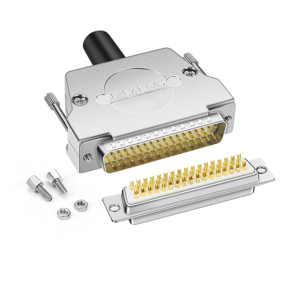 [USD 5.11] Gold-plated DB50 Male Female D-SUB 50-pin 3-row 50-pin ...