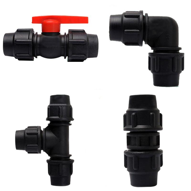 PE quick connector ball valve PE valve ball valve 20 4 points 25 6 points accessories pipe ...