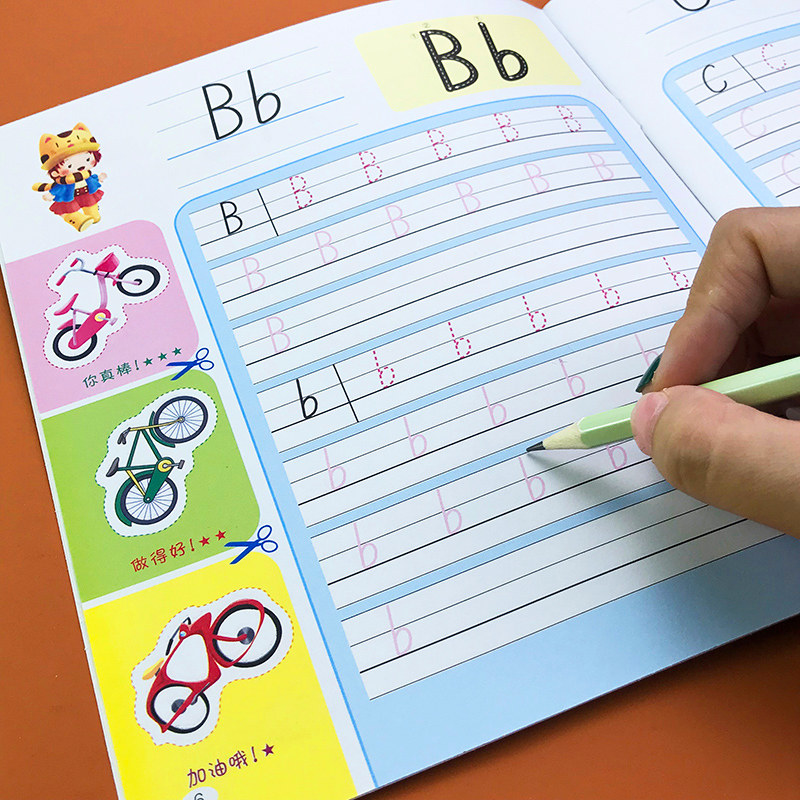 [USD 6.73] Children's English Drawing Red Book English Alphabet Basic ...