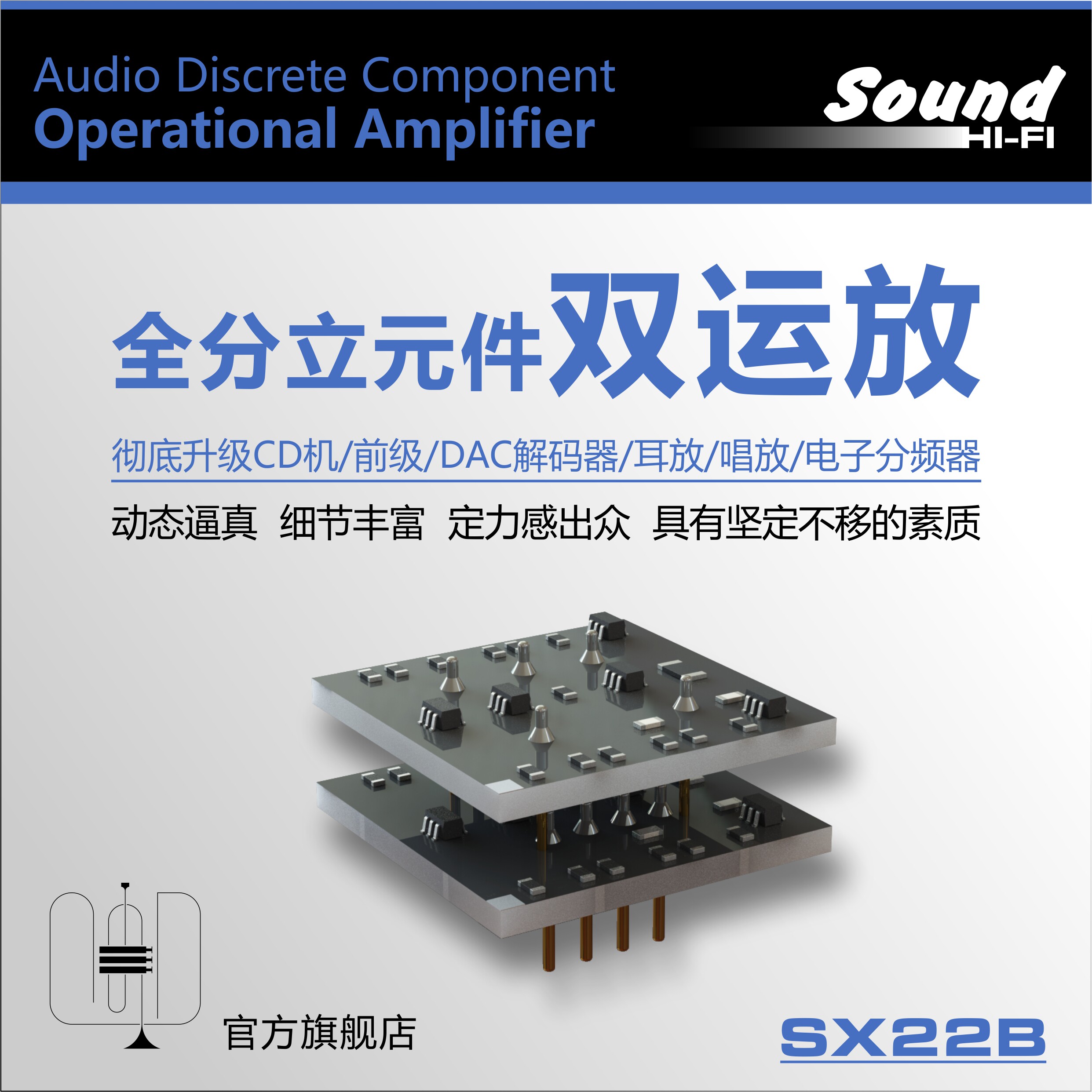 Discrete Dual Op Amp SX22B Op Amp Using Translinear Current Mode Technology