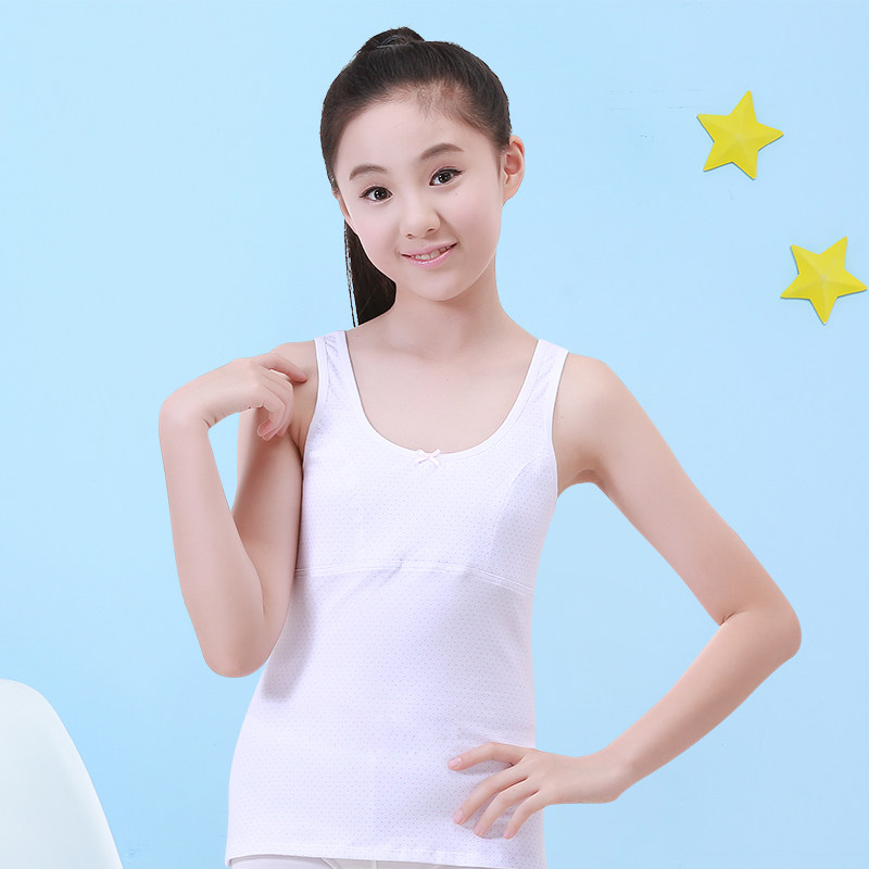 [USD 30.15] children's pure cotton vest girls' developmental underwear ...