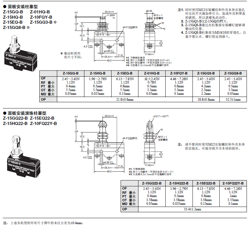 微动/行程开关Z-15GW22-B Z-15GQ-B-阿里巴巴