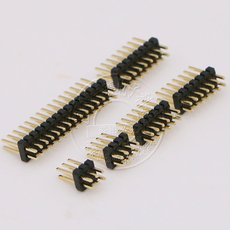 2.54MM pitch double row row needle gold plated copper needle straight ...