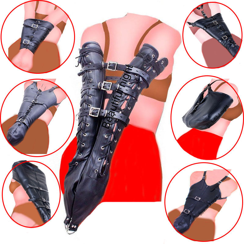 Arm Binder Glove Sleeves,Behind Back Bondage Armbinder,BDSM