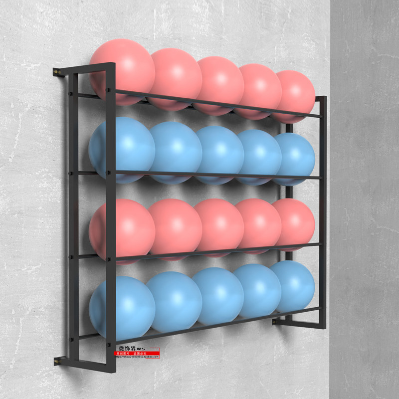 Wall-mounted yoga ball rack: the ultimate wave ball storage solution ...
