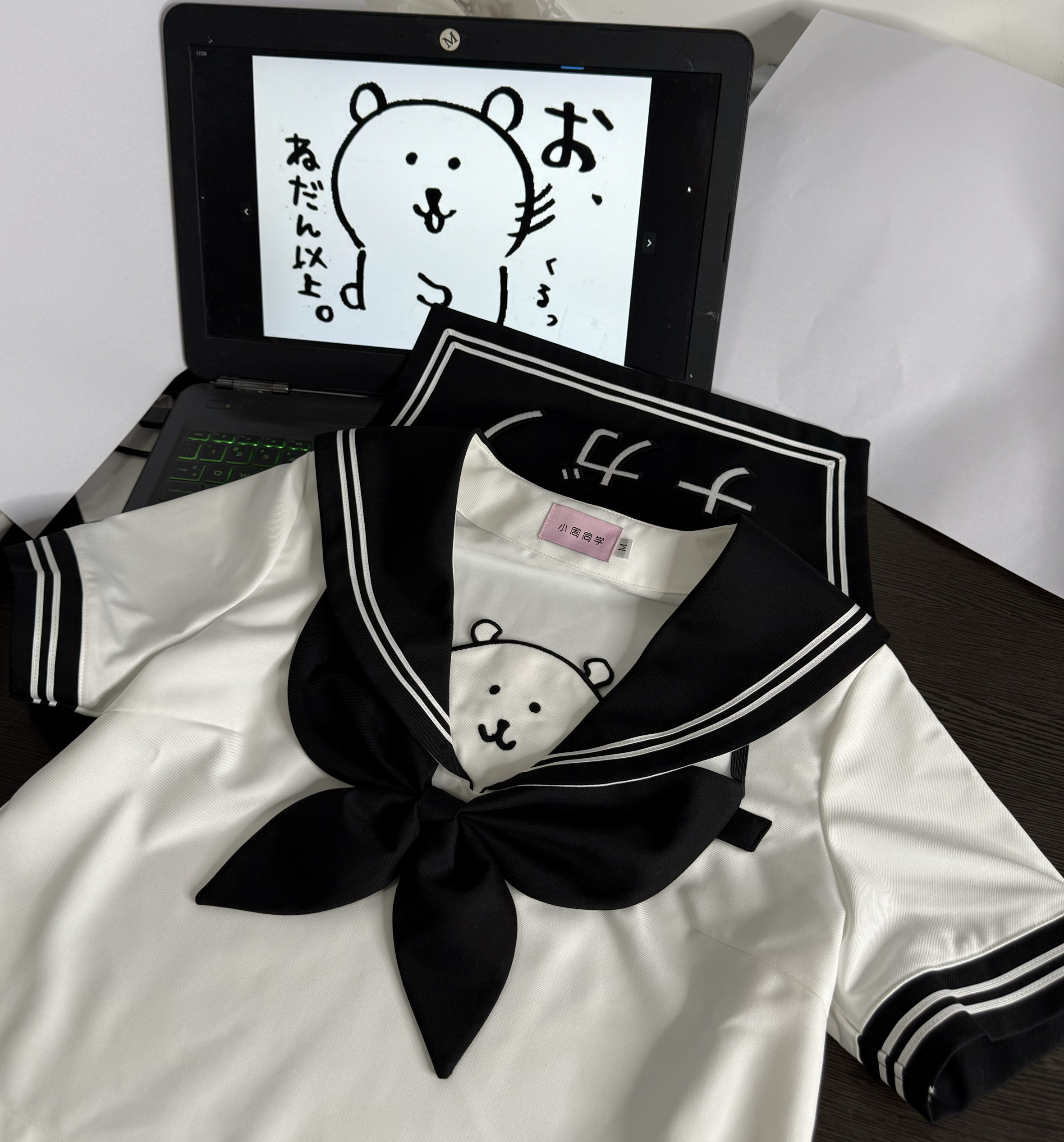 Xiao zhou's self-mocking bear original jk uniform sailor uniform ...