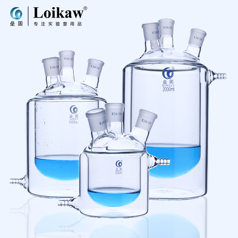 [USD 36.34] Soft solid Flat bottom jacketed reactor double layer glass ...