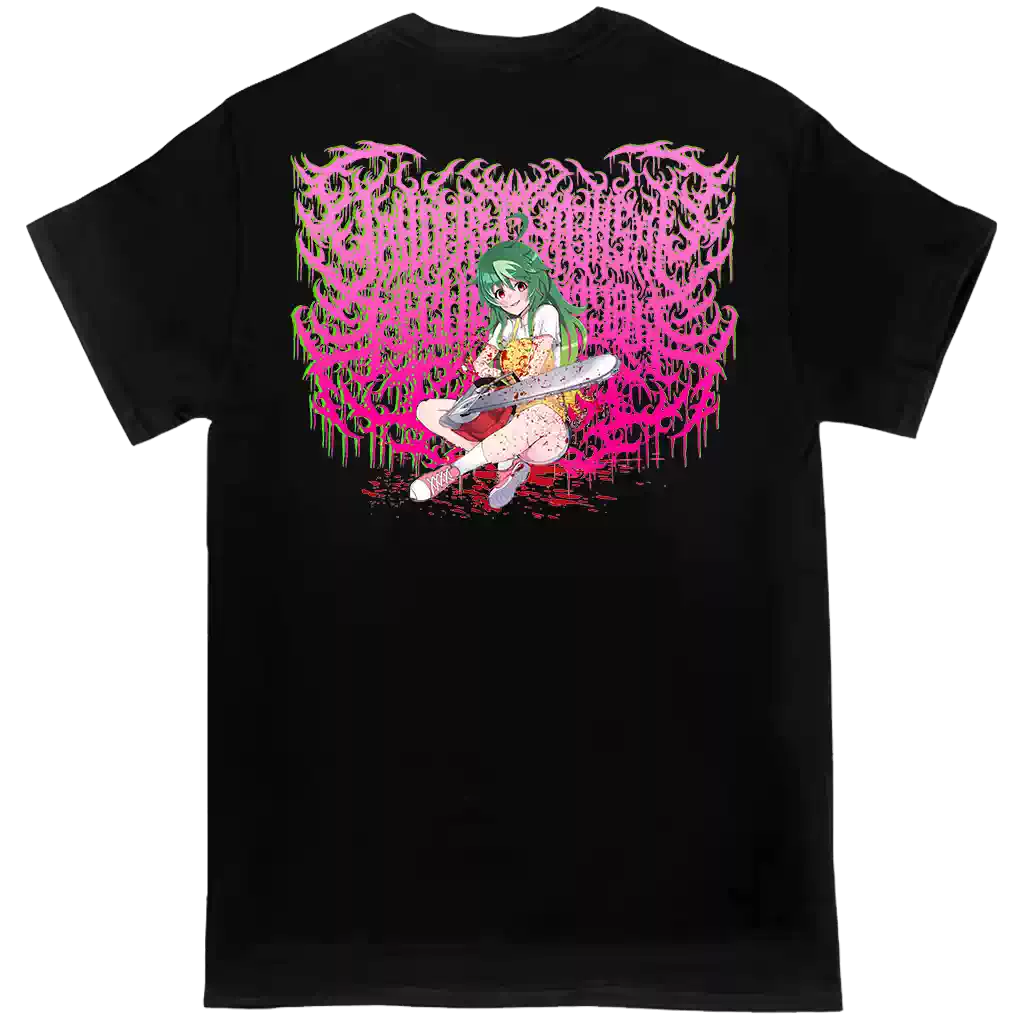 Yandere Chainsaw Factory 電鋸醬殘酷死核樂隊官方T恤鏈鋸黑色款-Taobao