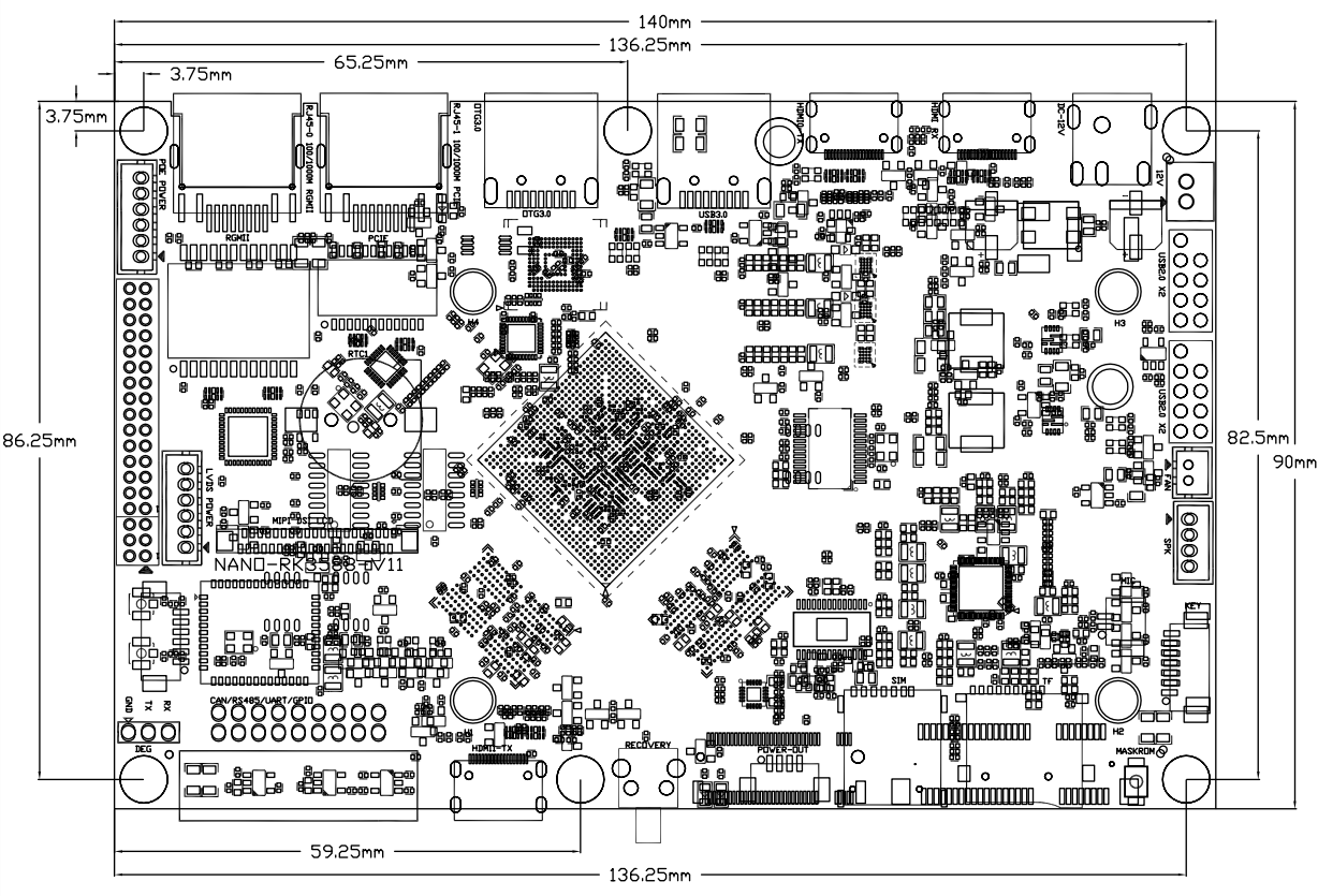 瑞芯微RK3588开发板 6T NPU rockchip 八核8K源创NANO-RK3588-阿里巴巴