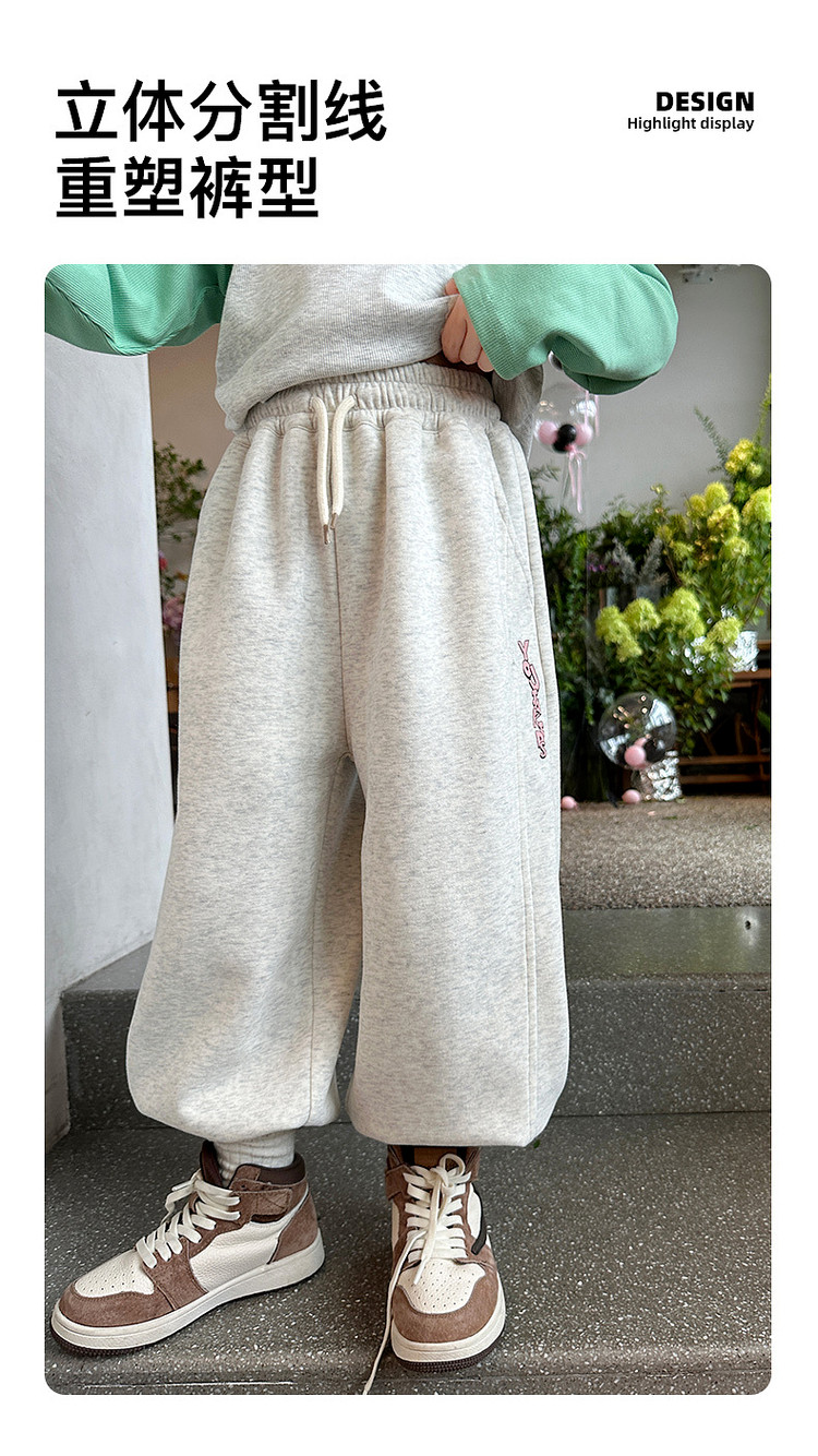 YOJIA女童卫裤春秋款2024新款洋气百搭童装休闲裤儿童运动裤秋装-阿里巴巴