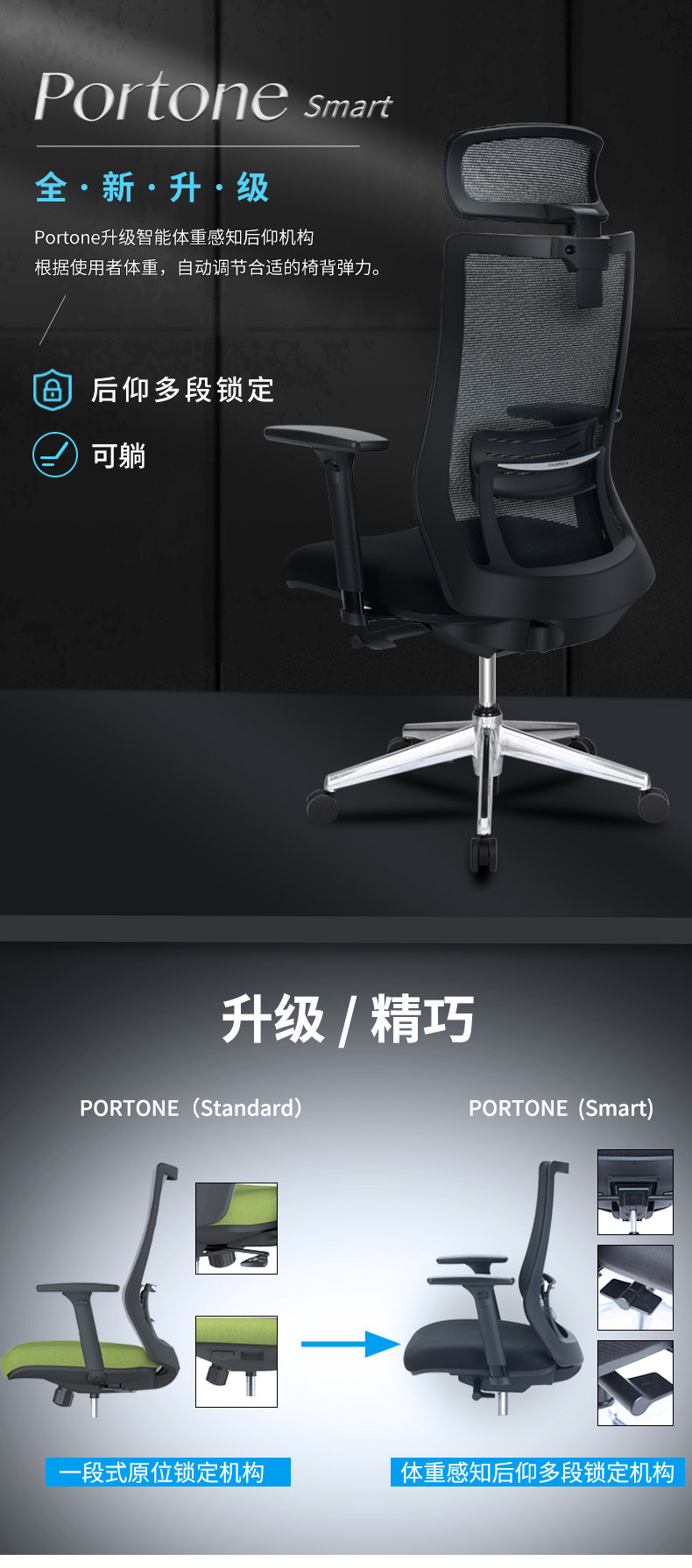 okamura电脑椅Portone Smart-北京达宝利健康科技有限公司