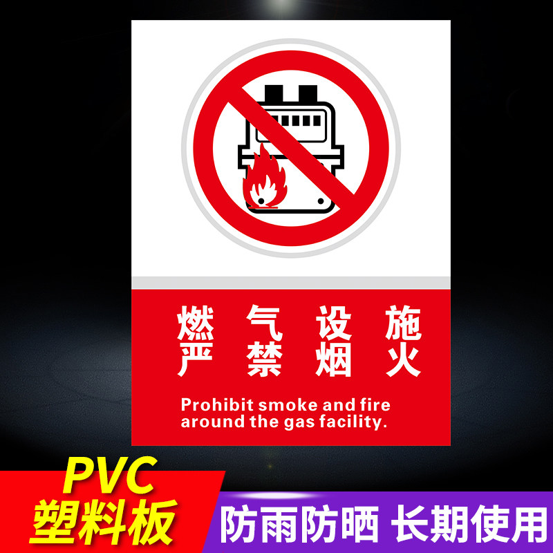 [USD 6.88] Gas facility heavy ground warning sign fire escape is ...