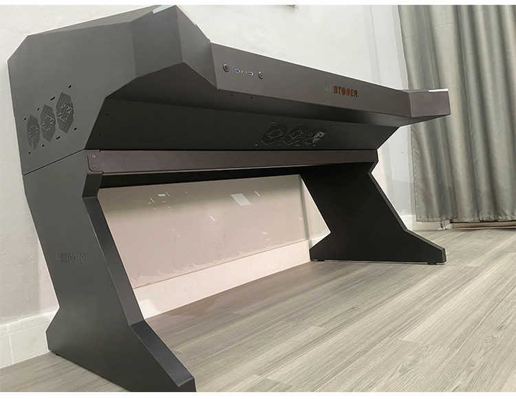 Btooer computer case integrated table fully transparent water-cooled ...