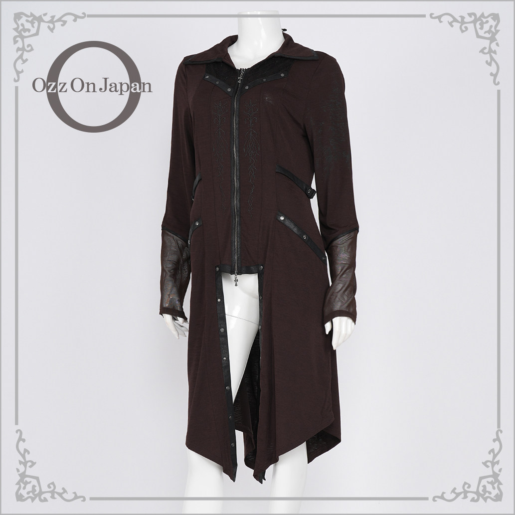 【OzzonJapan】croce暗黑朋克百搭刺绣燕尾拼接长款lolite外套，让你成为街头焦点！-lolita洛丽塔外套-淘宝好物网