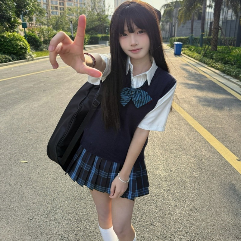 初田町原创正版JK制服背心格裙套装｜25年夏季甜美学生风必备-其它制服-淘宝好物网