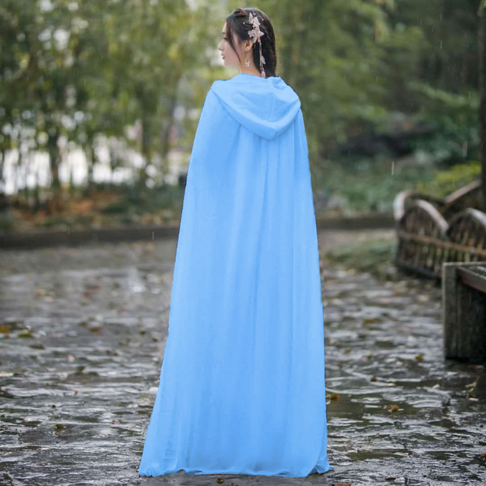 Hanfu Cloak Red Cloak Thin Outer Cloak Women's Long Desert Travel ...