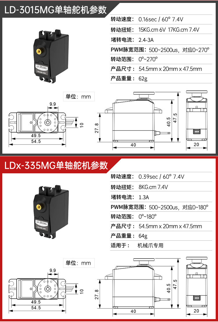 数字舵机 单双轴15-60kg机械手臂机器人DIY大扭矩力PWM高精度舵机-阿里巴巴