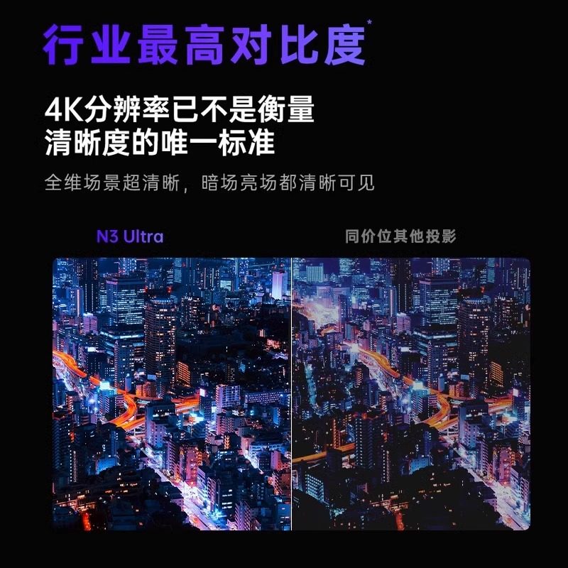 【假一罚十】坚果JMGO N3 Pro：4K超高清三色激光投影仪，打造私人影院新高度！-投影仪-淘宝好物网