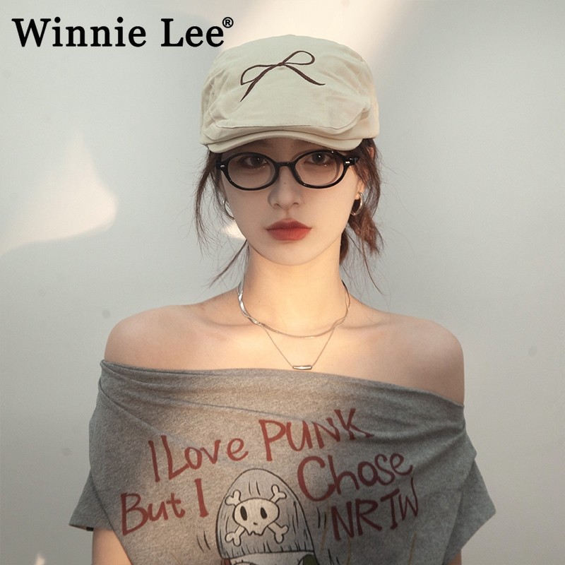 Winnie Lee x 日本设计师联名款 | 复古甜美蝴蝶结前进帽，反戴也超美！🎀 -手帕-淘宝百科网