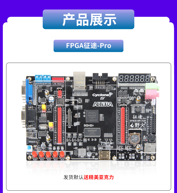 野火征途pro FPGA开发板 Cyclone IV EP4CE10 ALTERA 图像处理 - 送码网