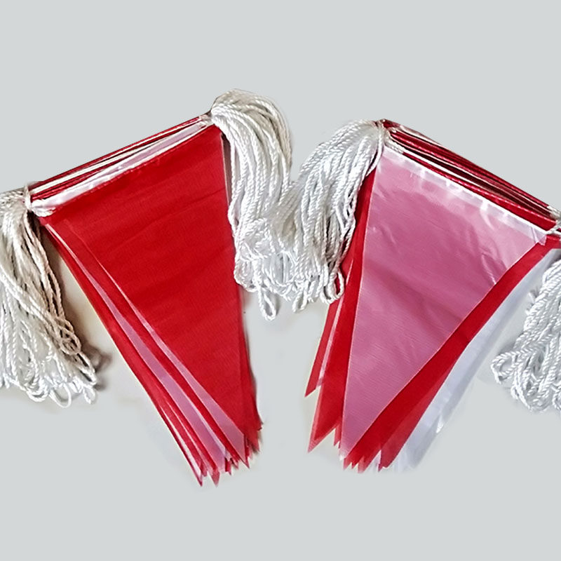 [USD 6.23] Outdoor thickened rope red and white flag string flag ...