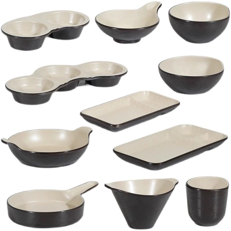 Melamine hot pot crispy meat plate small bowl rice bowl Japanese ...