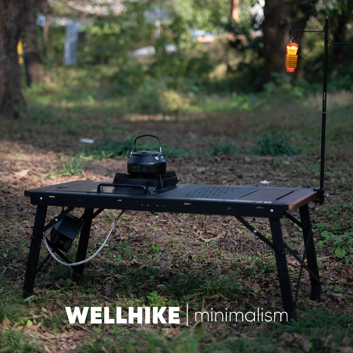 wellhike户外露营IGT单元桌：黑化木纹金属一体桌，你的野餐新宠！-户外桌子-淘宝好物网