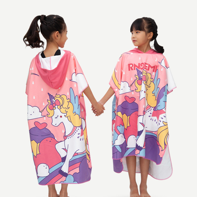[USD 30.15] Kids Bathrobe Swimming Travel Bath Towel Cloak Yukata Water ...