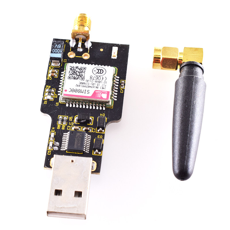 USB to GSM Module Quad-Band GSM/GPRS SIM800C with Bluetooth SMS Sending ...