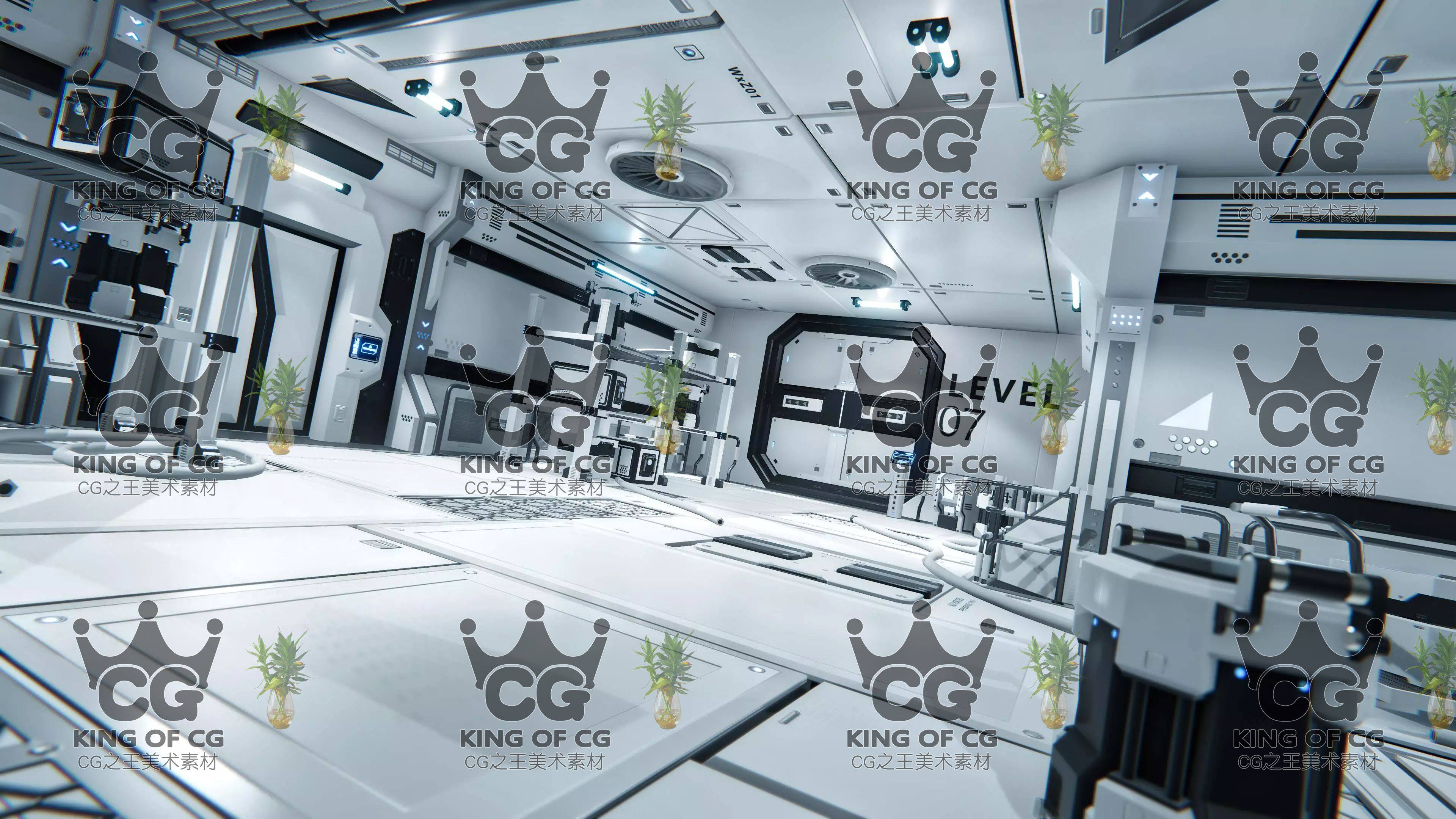 Unity3D科幻赛博朋克走廊环境场景STYLIZED – Sci-Fi Corridor-cg男孩