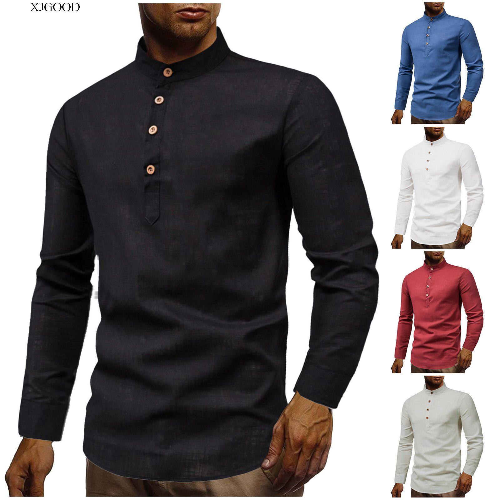 Slim Fit Long Sleeve Stand Up Collar Shirt - BuyChinaFrom.com - Buy ...