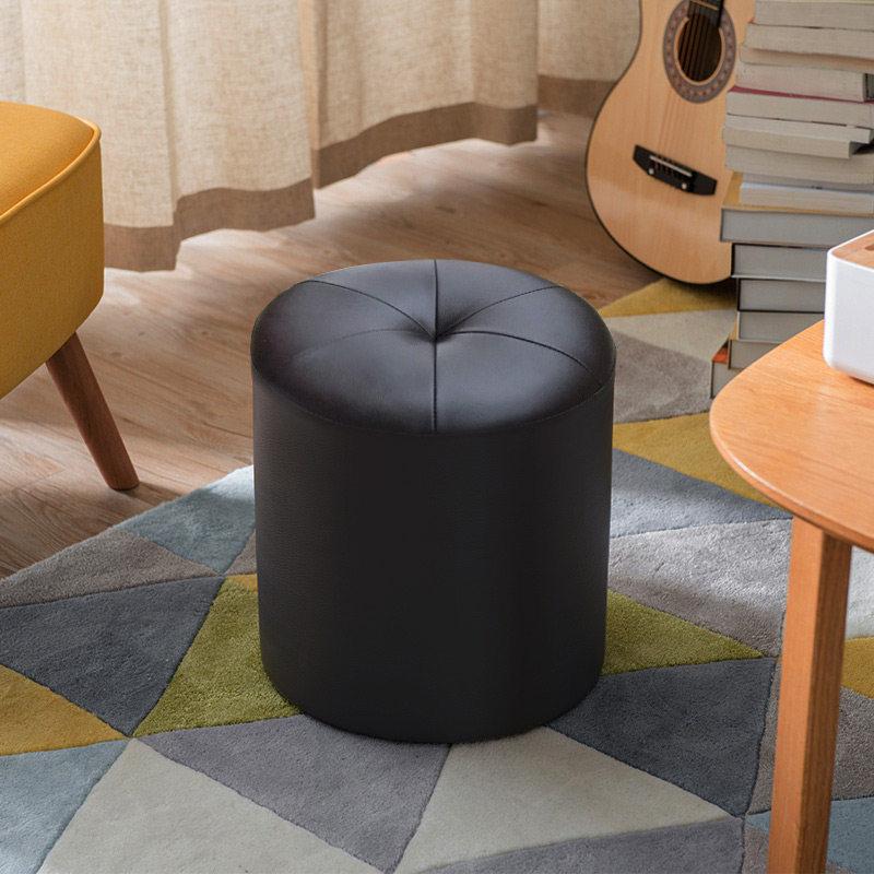 [USD 35.16] living room round leather stool sofa stool changing shoe ...