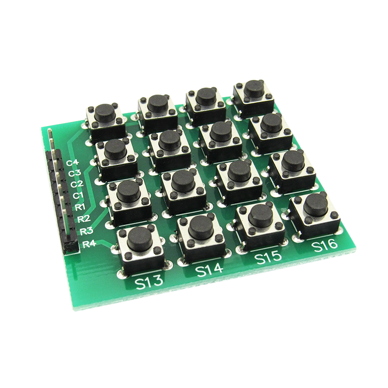Telesky 4x4 Matrix Keyboard Plug-In 16-Key Microcontroller External ...