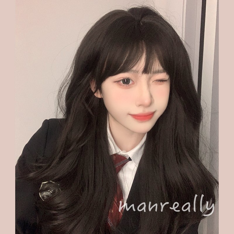 漫真假发女长发网红自然蓬松修脸长卷发lolita可爱JK全头套假发-Taobao