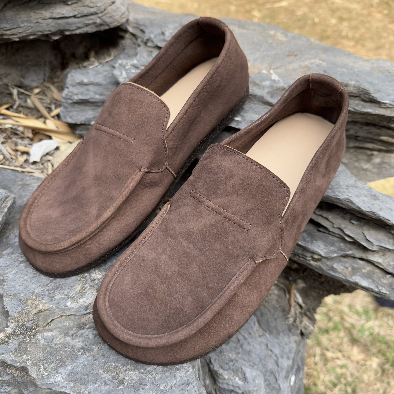 2024summernew arrival frosted cowhide beanie shoes: one-legged fashion ...